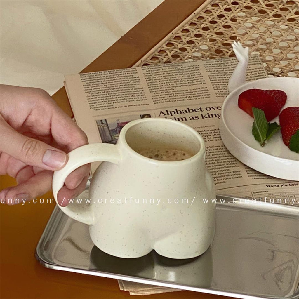 Cream Porcelain Butt Cups – Creatfunny